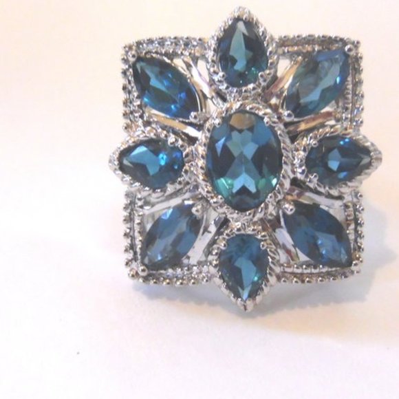 Colleen Lopez | Jewelry | Colleen Lopez Bursting Bud London Blue Topaz ...